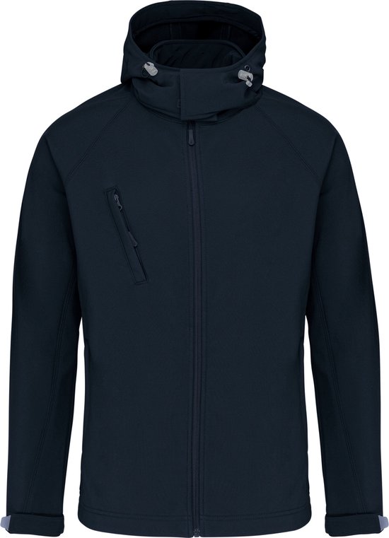 Kariban Heren softshell jas met afneembare capuchon K413 - Navy - L | bol
