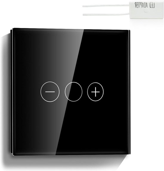Inbouw Touch LED Dimmer Schakelaar - Glas - Voor diverse lampen - Zwart ...