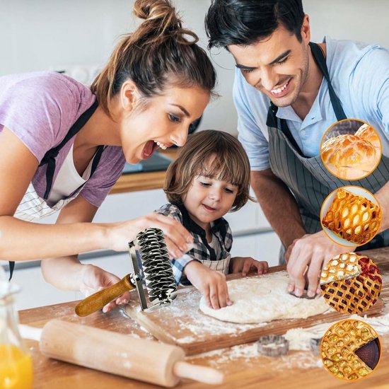 Rooster Roller Cutter Wiel - Deeg Pizza Gebak Crimpers - Keuken ...