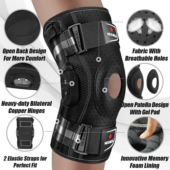 S 42 cm-44 cm Scharnierende Knie Brace Zijstabilisatoren - Gel Pad ...