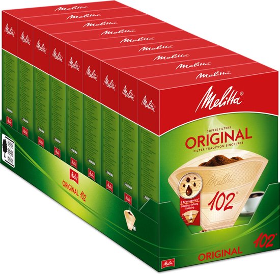 Melitta Original Brown 102 Filters (9 doosjes van 80 stuks - 720 totaal ...