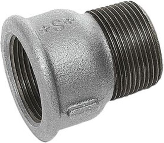 verlengstuk gegalvaniseerd, buitendraad x binnendraad 1/2 inch | bol