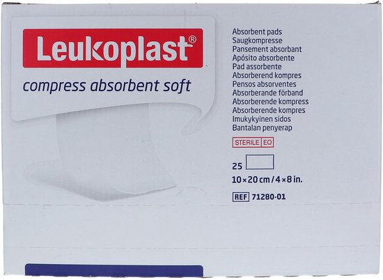 Cutisorb/Leukoplast Absorberend Verband Steriel 10x20cm, 25x1st (71280 ...