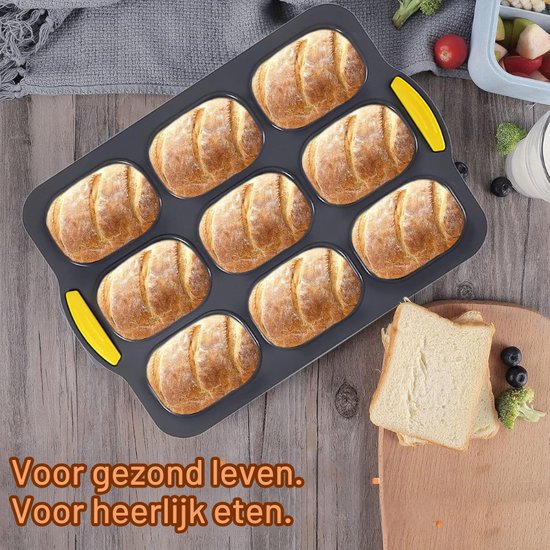 Complete Set Siliconen Bakvormen Voor Stokbrood En Broodjes - Inclusief Olieborstel En... | bol