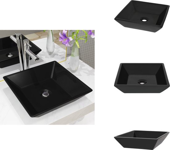 vidaXL Wastafel - Wastafels - Wasbak - Wasbakken - Wastafel vierkant 41 ...