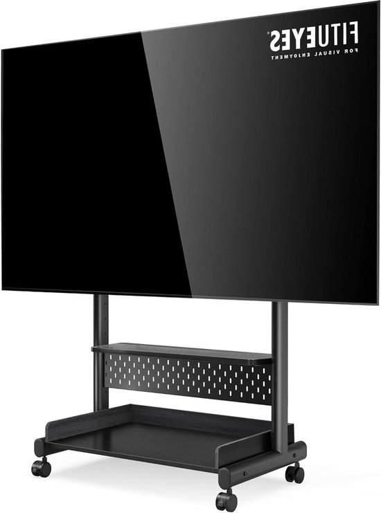 Tv-vloerstandaard op wielen voor schermen van 40-85 inch met penbord - In hoogte... | bol