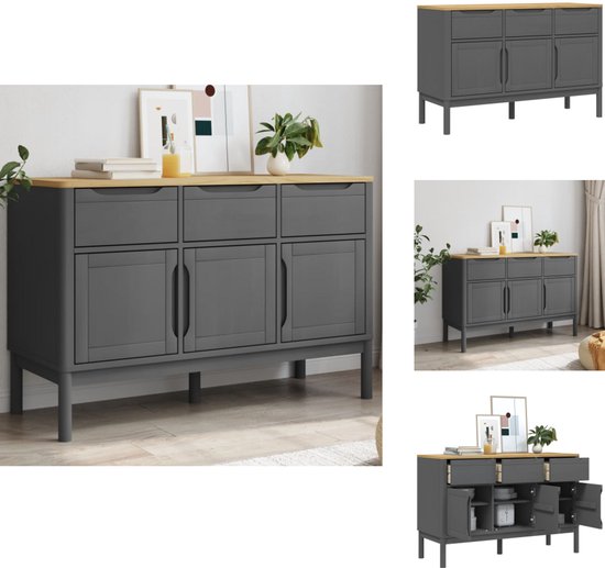 vidaXL Dressoir - Dressoirs - Opbergkast - Wandkast - Dressoir FLORO 114x43x74 cm... | bol