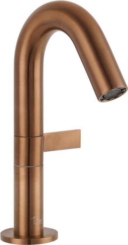 Ben Anello fonteinkraan met hendel rechts geborsteld koper | bol
