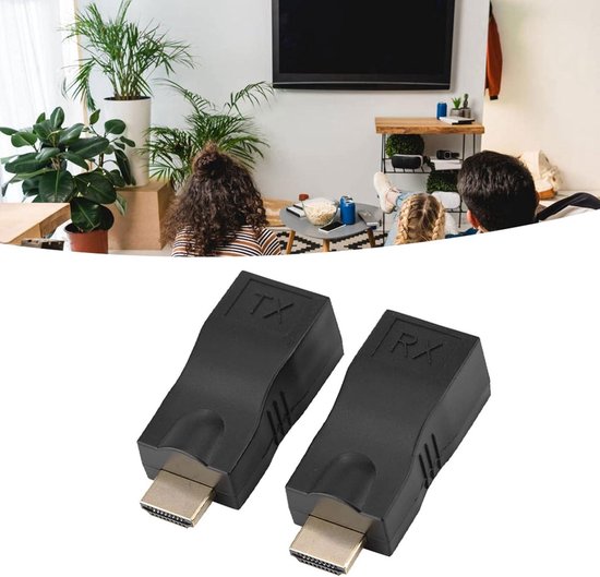 HDMI Extender Repeater via CAT-5e CAT6 - Verlengt HDMI tot 30m | bol
