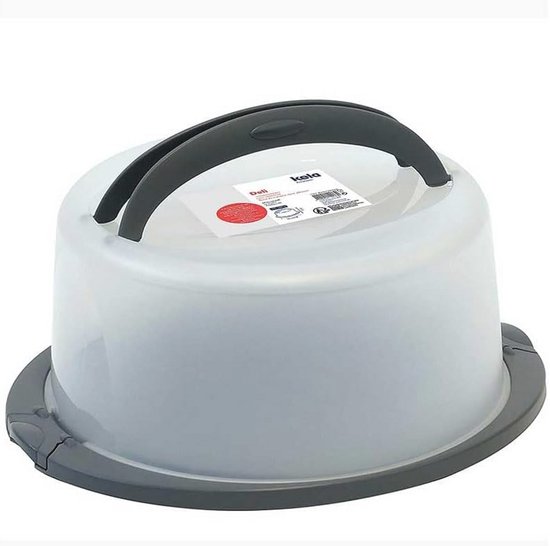 Cloche à gâteau, récipient pliable pour gâteaux, plastique, gris foncé ...
