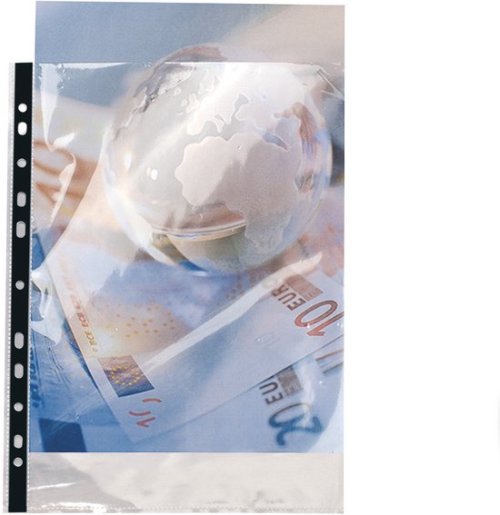 Exacompta 10x Pak van 100 geperforeerde showtassen - gladde PP 9/100ste ...