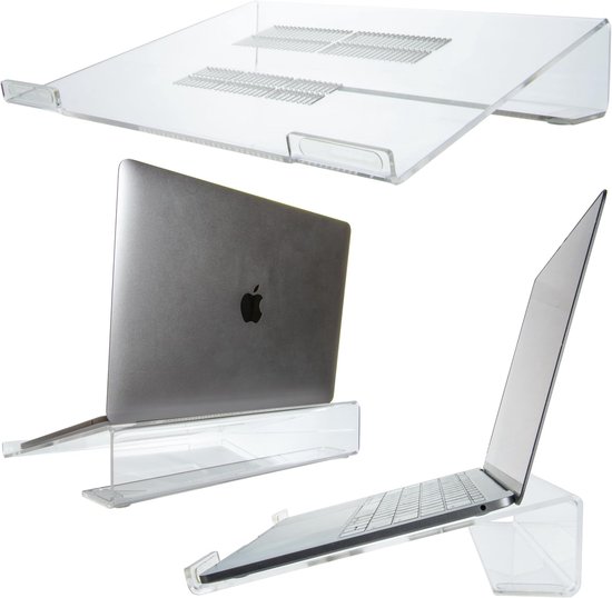 Ergonomische Acryl Laptopstandaard - Laptopverhoger met Ventilatie voor ...