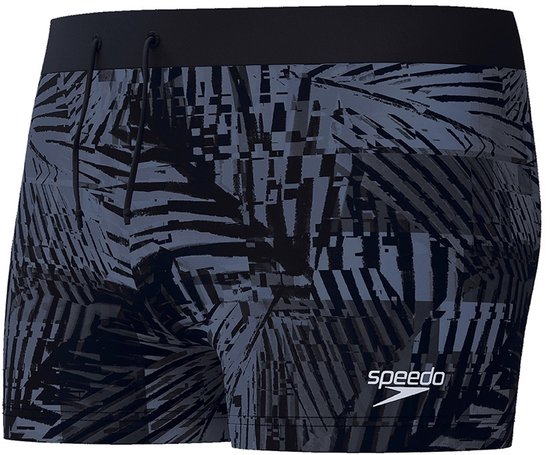 Speedo heren aquashort valmilton palm zwart & grijs | bol