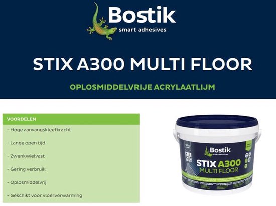 Bostik STIX A300 Multifloor - Acrylaatlijm voor diverse toepassingen ...