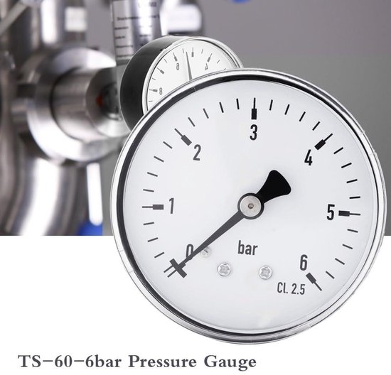 Manometer water control NPT 0-6 bar radiale aansluiting 1/4 inch voor ...