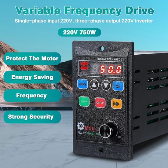Variable Frequency Drive 220V VFD Frequency Converter 1 Phase Input 3 Phase Output... | bol