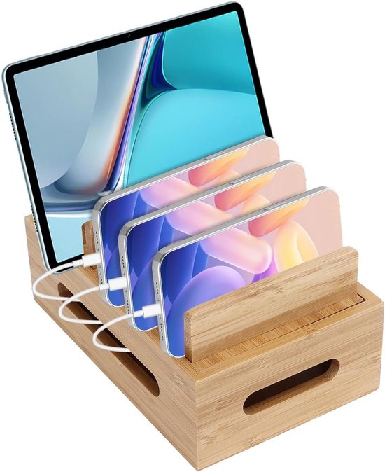 Houten Laadstation - Docking Station voor Mobiele Apparaten ...