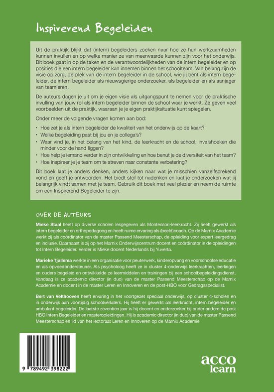 Inspirerend begeleiden | 9789492398222 | Mieke Staal | Boeken | bol