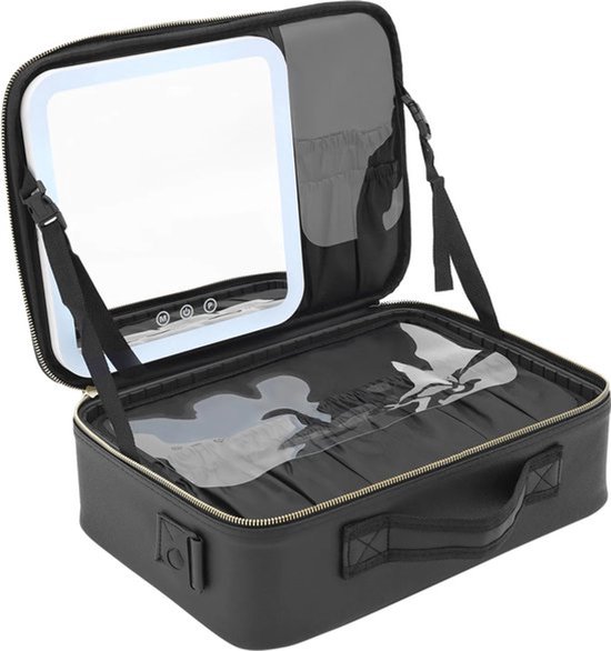 Gran Vida® - Make-Up Koffer met Spiegel & LED Verlichting - Draagbaar ...