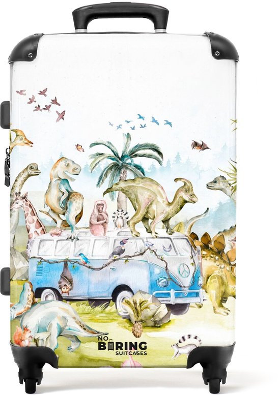 NoBoringSuitcases.com® Kinderkoffer - Dieren - Waterverf - Dino ...