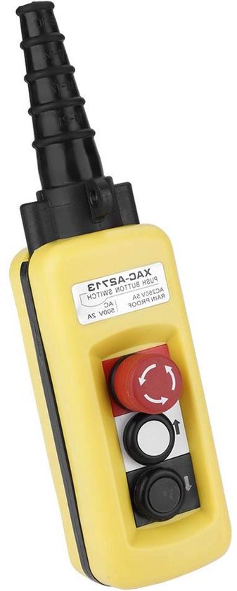 Chain Hoist Push Button Switch for Crane Lifting with Emergency Stop - Hanging Control | bol