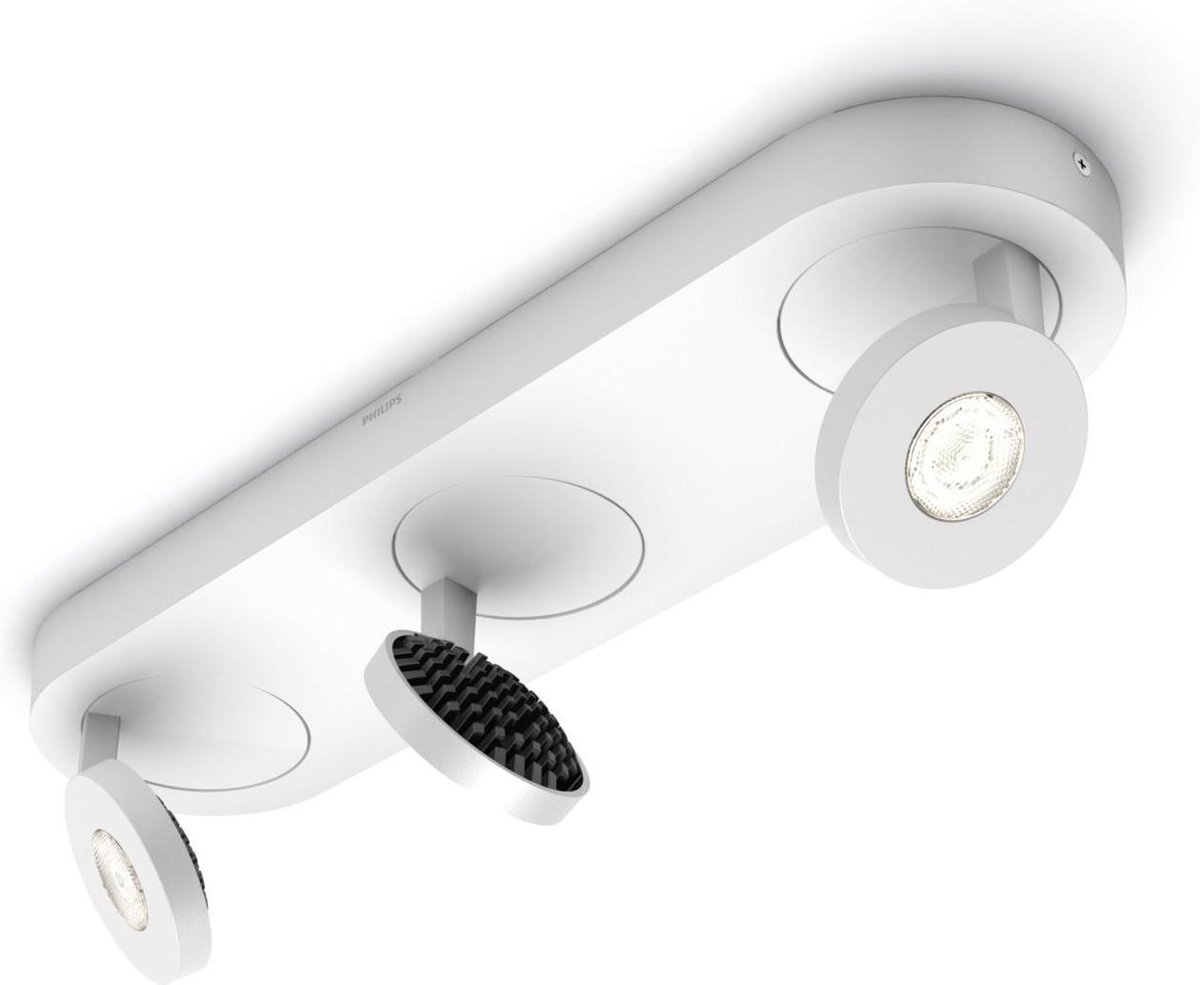 Philips Scope - Opbouwspot - 3 Lichtpunten - wit - 3 x 500lm | bol