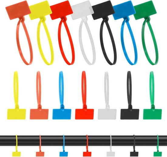 Kleur Koord Labels - 100 Stuks Kabel Etiketten Tags - Multi-Color ...