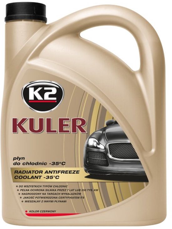 koelvloeistof rood 4 liter - radiator vloeistof - koelwater - k2 | bol