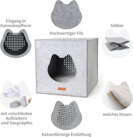 Kattenhuis voor Binnen - Modern Kattensofa voor Kallax Plank met ...
