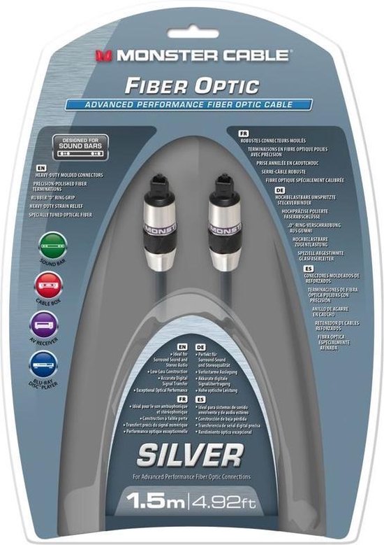 Monster Cable 140757-00 3m TOSLINK TOSLINK Zwart audio kabel | bol.com