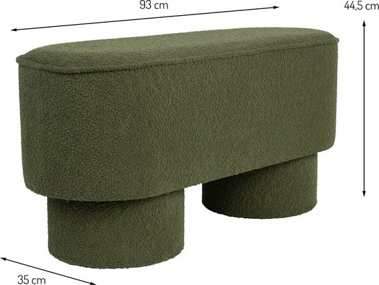 Bouclé Bank Kim Groen | bol.com