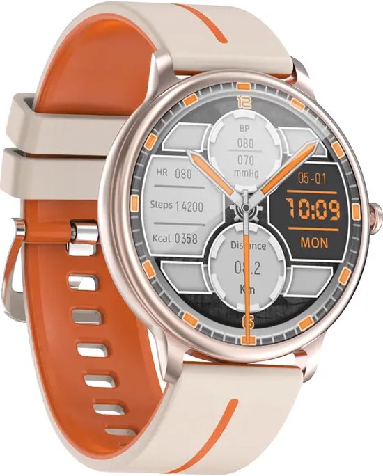 Nieuwste Luxe En Mooi Smartwatch | Waterbestendig IP67 | Oranje | bol.com