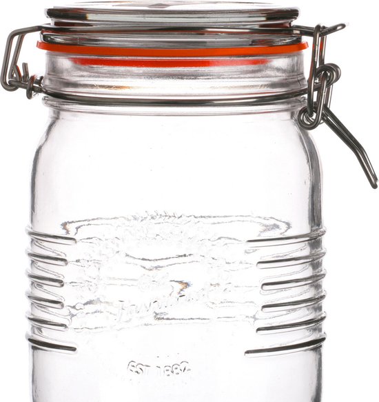 Weckpot/inmaakpot - 10x - 1L - glas - met beugelsluiting - incl ...