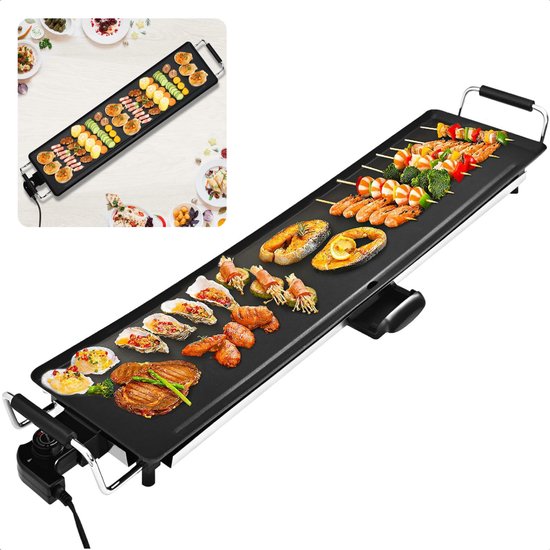 Cheqo® Teppanyaki Grillplaat XXL - Gourmet Plaat - 100x20 cm ...