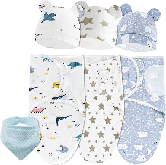 Inbakerdoek 0-3 Maanden 3 Stuks - Biologisch Katoen - Verstelbare ...