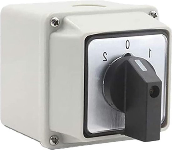 Waterproof switch IP65 robust housing- 3-position rotary switch- 16 ...