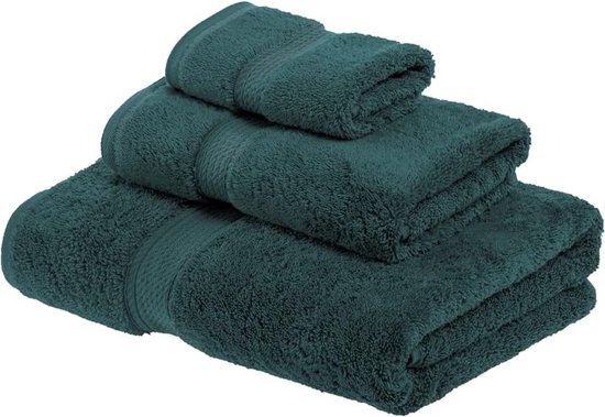 TRANKIELO® - Luxe 3-Delige Blauwgroene Handdoekenset van Katoen, 900 ...
