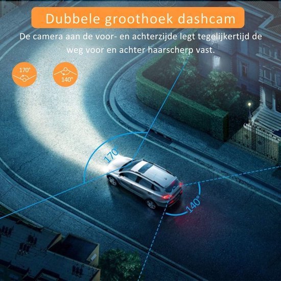 Dual Dashcam - Dashcam Voor Auto 1080p Full HD - Voor en Achter Camera ...