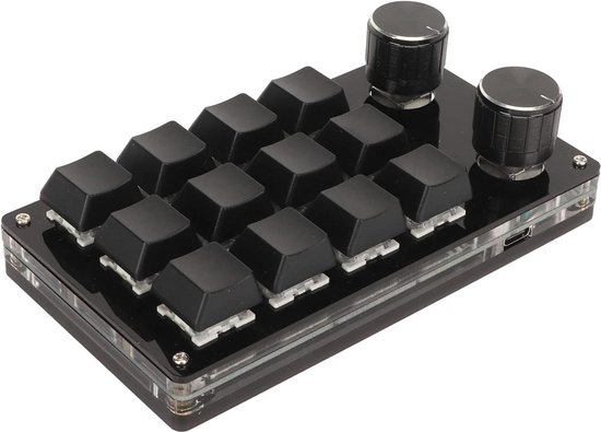 Programmeerbaar 12-toetsen eenhandig mechanisch gaming toetsenbord USB ...