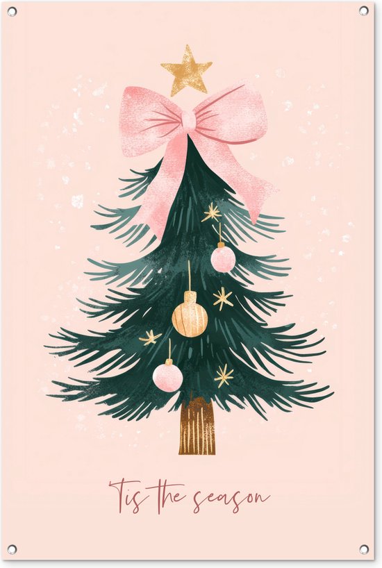 Tuinposter 80x120 cm - Tuindecoratie Christmas Season - Kerst ...