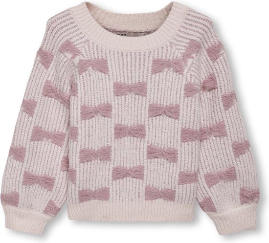 ONLY meisjes mini trui CLARA Primrose Pink Foxgloe. Regular Fit | bol