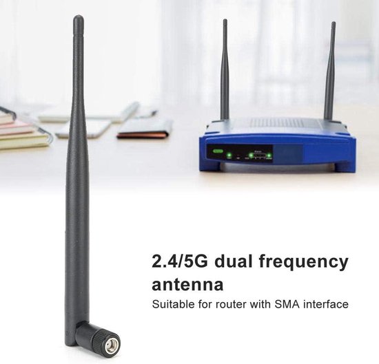 2 stuks Dual-Band WIFI-antenne 6DBI High Gain Router Antenna - SMA ...