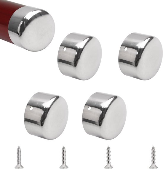 Roestvrij staal ronde leuning eindkap - 4 stuks - trappen handrail ...