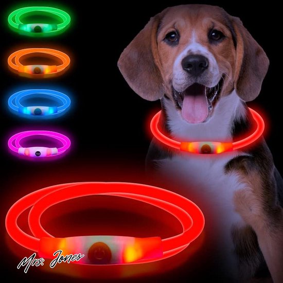 Mrs. Jones Light Up Halsband LED Halsband Licht voor het donker USB ...