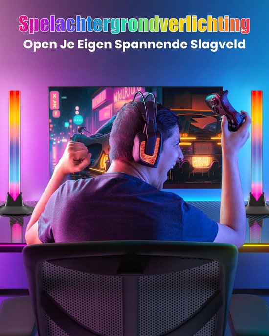 5W RGB IC LED Light Bar Afstandsbediening Muziek Sync TV Licht - Smart ...