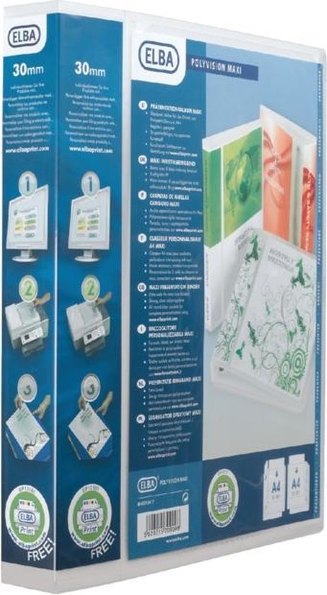 Elba personaliseerbare ringmap Polyvision Maxi rug van 5 cm | bol.com