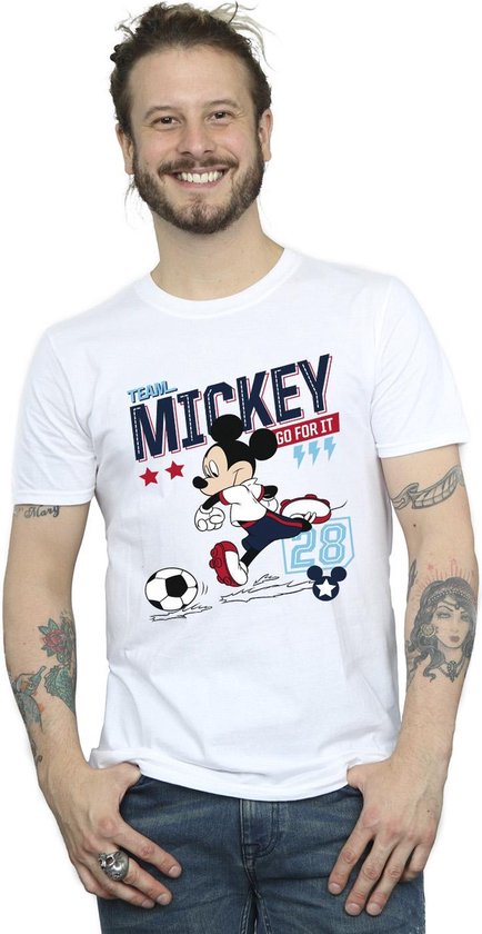 Disney Heren Mickey Mouse Team Mickey Voetbal T-shirt | bol