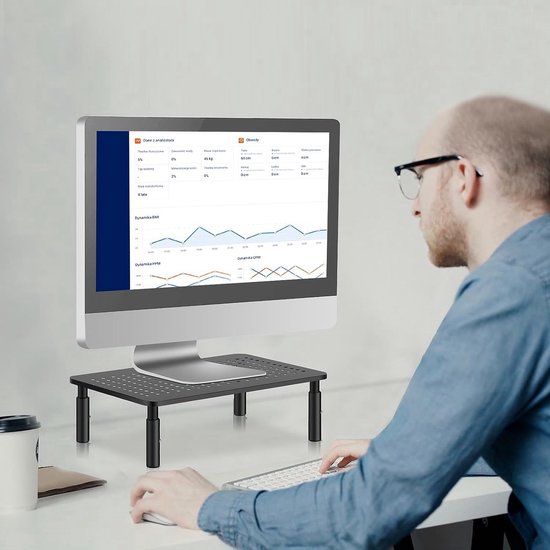 Monitorstandaard, monitorverhoging bureau, 3 in hoogte verstelbare ...