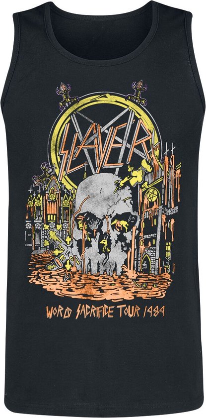 Slayer World Sacrifice Tanktop zwart XXL Katoen Heren - Band merch ...