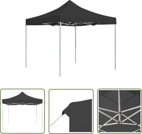 The Living Store Partytent professioneel inklapbaar 2x2 m aluminium ...